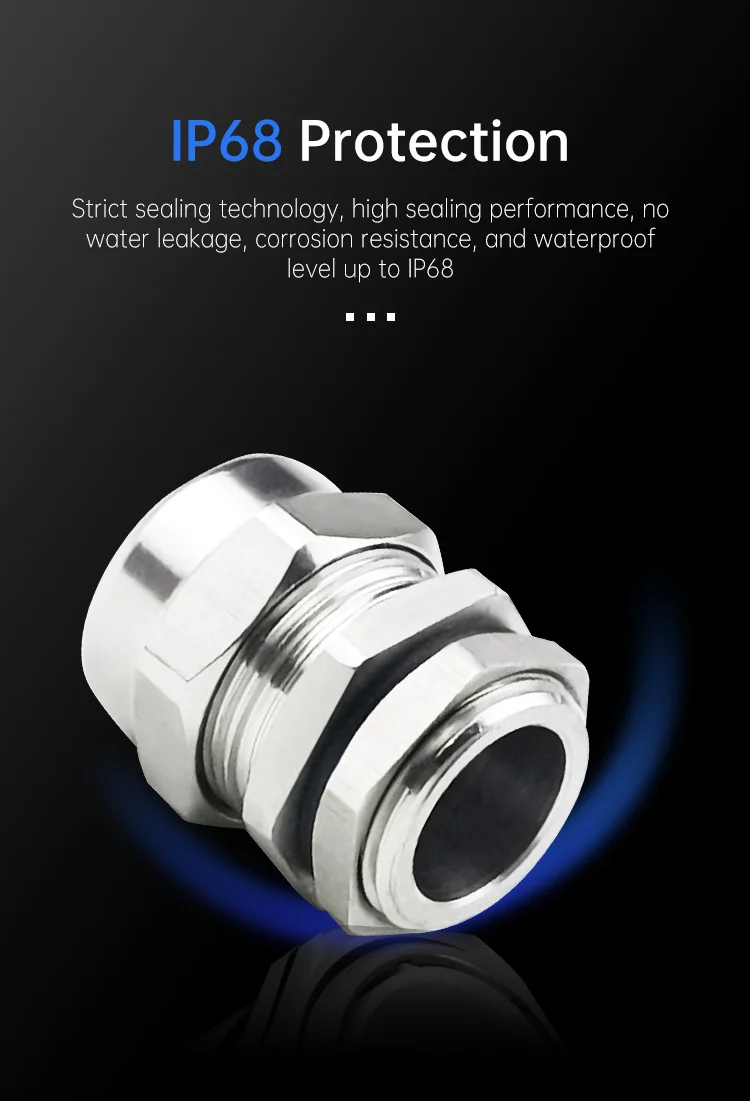 Stainless Steel EMC Cable Gland Electromagnetic Compatibility M16*1.5 ...