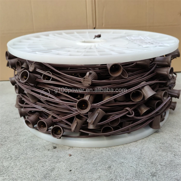 500' C9 Light Spool White SPT-2 - Durable Outdoor Christmas Lights