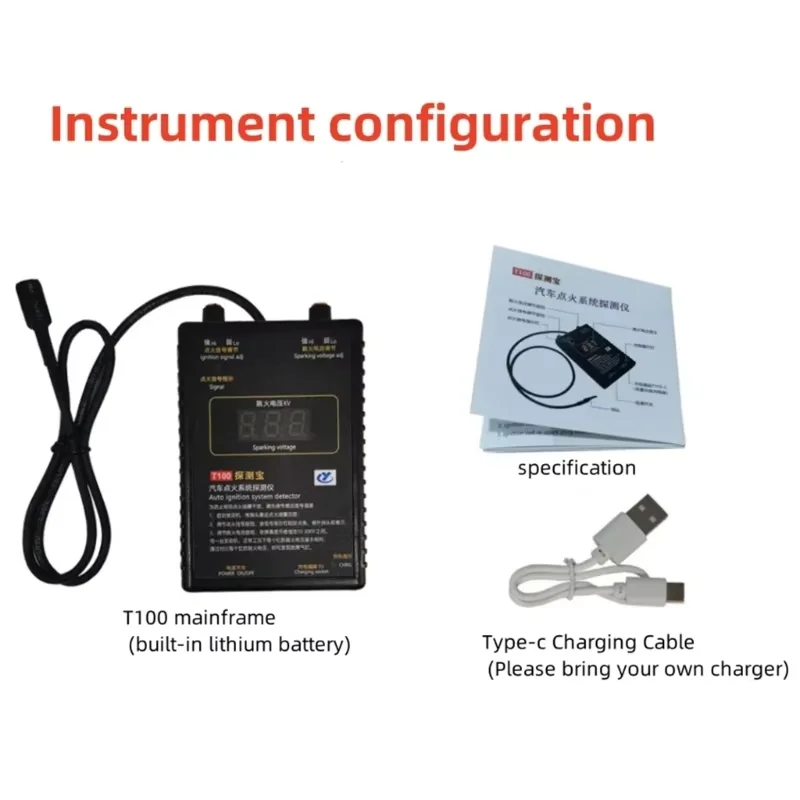 Auto T100 Ignition Systems Tester Car Engine Coils Code Reader ...