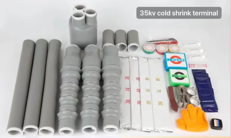 10kv 3 Cores Single Core Cable Cold Shrinkable Outdoor Termination Cold ...