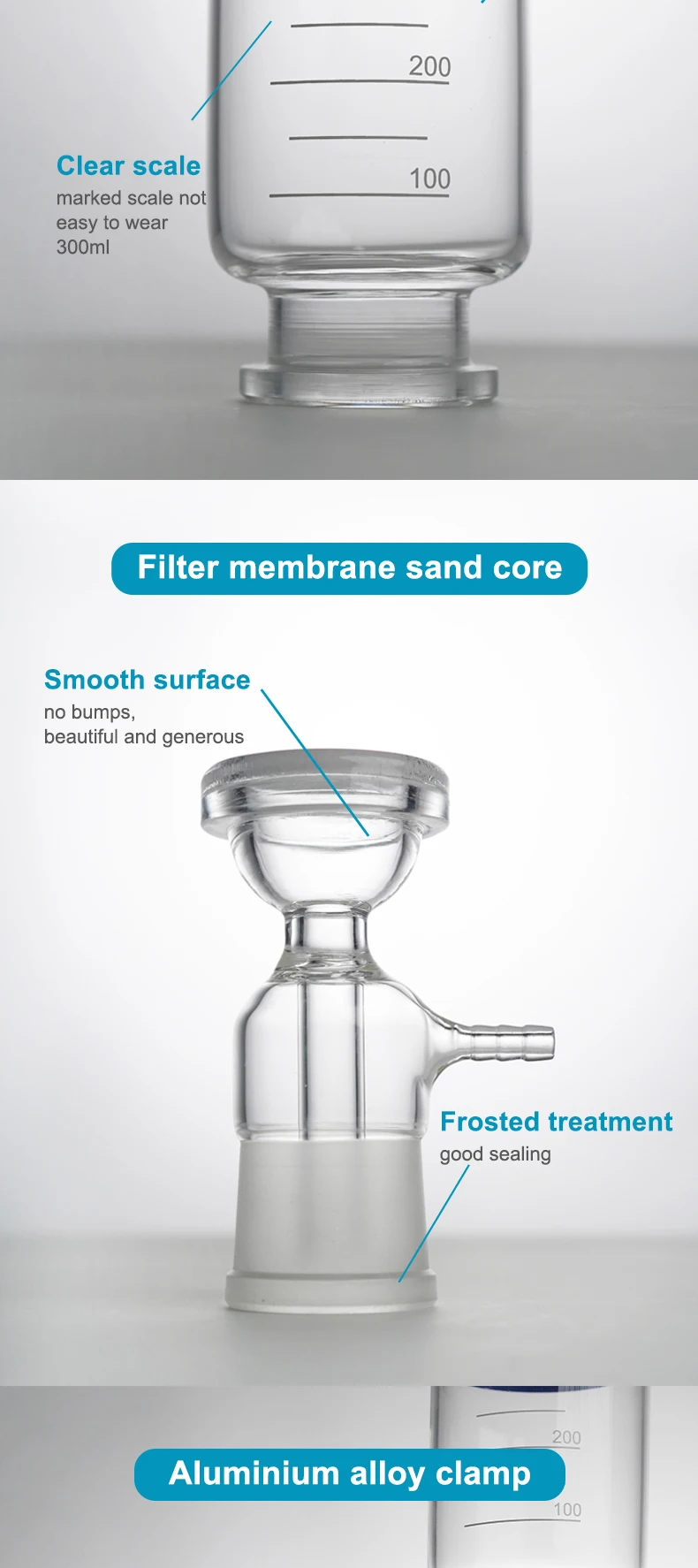 Laboratory Vacuum Filtration Hplc Mobile Phase All Glass Holder Unit ...