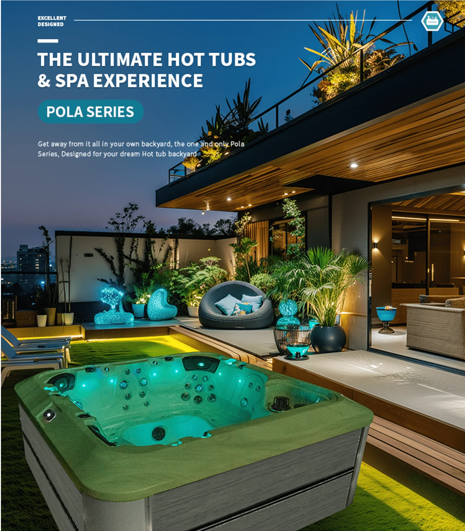 New Design Wholesale Hot Tub Spa 2m Acrylic Custom Color 50 Jets ...