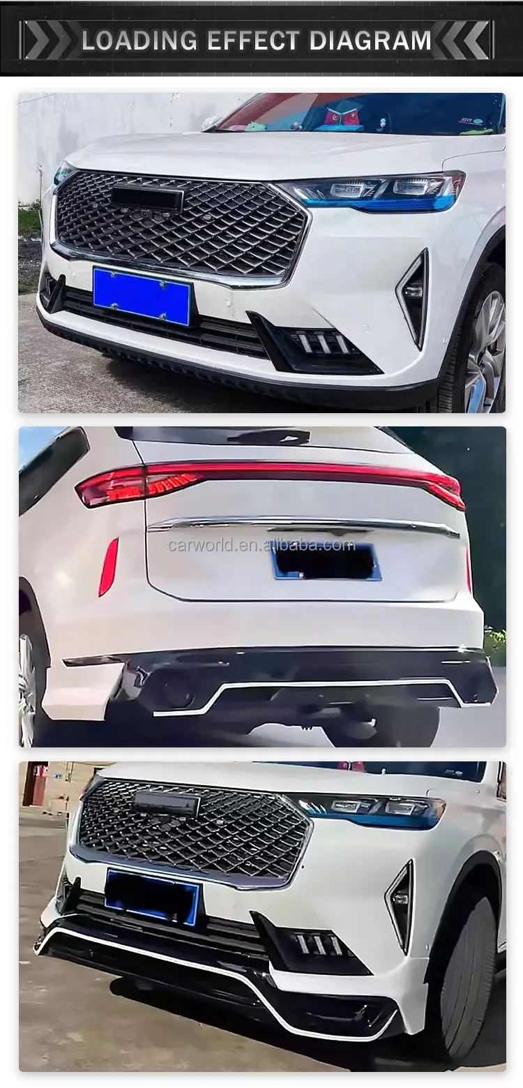 HAVAL H6 Body Kit Sports Design - ABS Front Lip, Rear Lip & Side Skirts ...