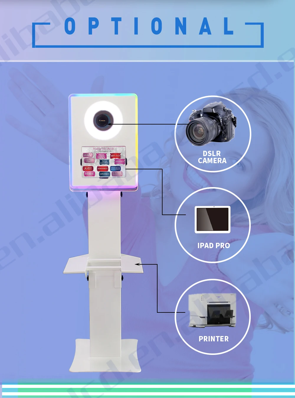 Photo Booth Shell Portable Design With Printer Camera Led Flash Ring ...