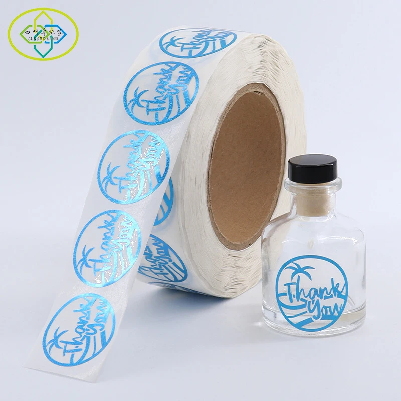 Round Clear Transparent Logo Sticker Pvc Vinyl Stickers Label Printing ...