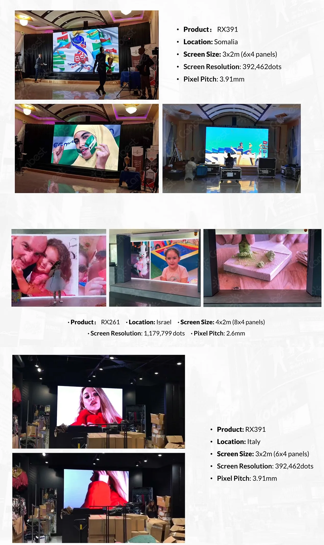 10ft X 12ft P3.91 Indoor Event Stage Rental Led Display Screen