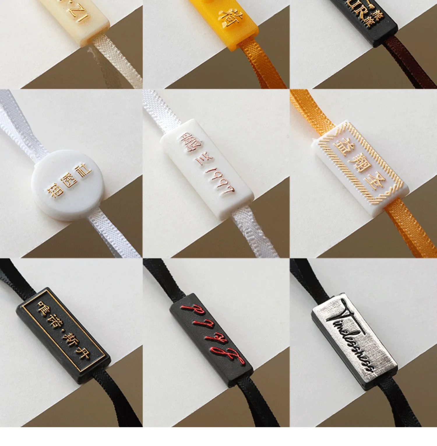 Custom Snap Label Fasteners Embossed Logo Swing Loop Hang Tags Seal ...