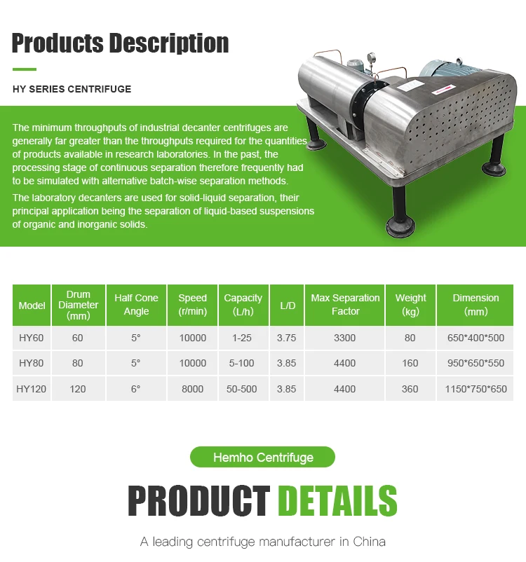 Industrial Gmp Standard Laboratory Lab Decanter Centrifuge - Buy ...
