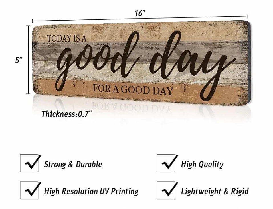 Customized Vintage Rustic Wood Decorative Hanging Wood Wall Plaque Sign ...