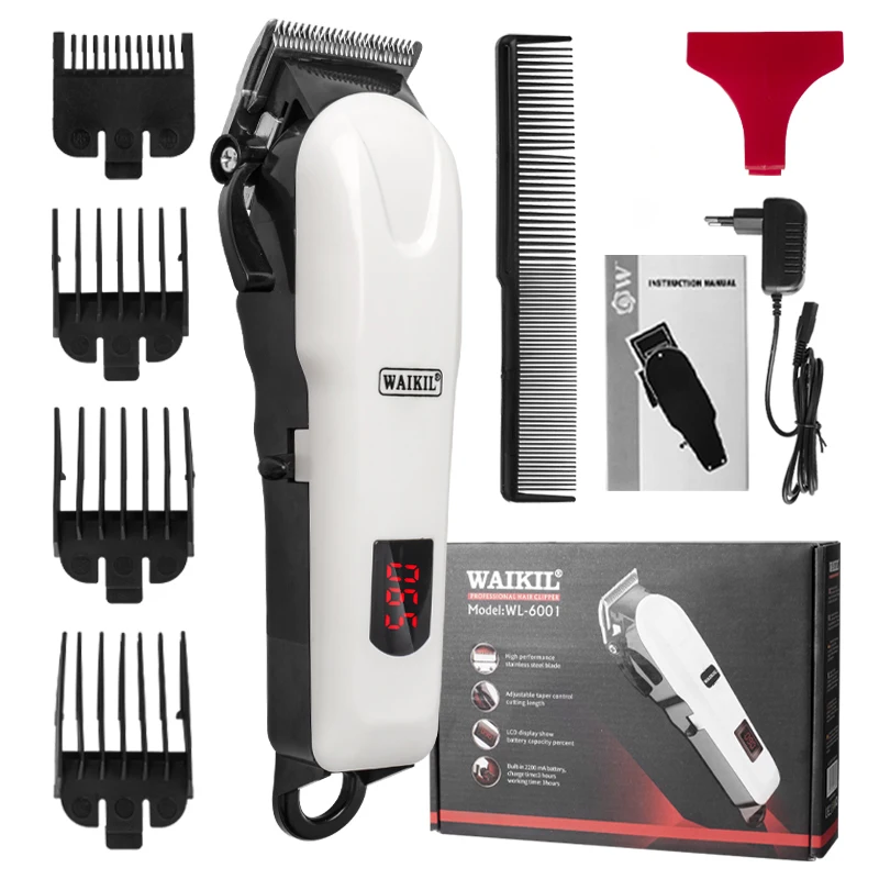 Waikil Professional Hair Clipper For Barber Electric Hair Trimmer ...