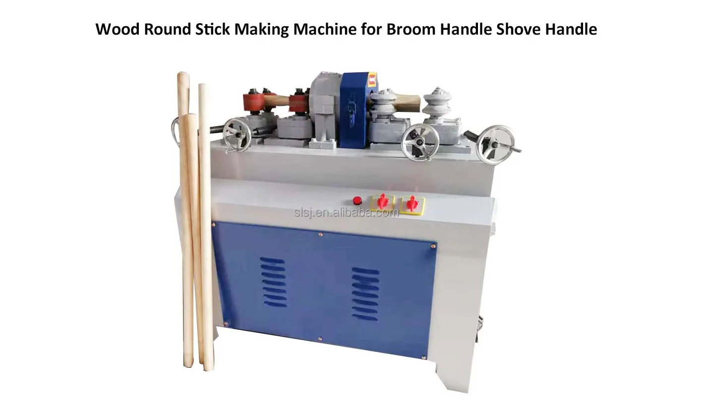 Automatic Wooden Screw Threaded Round Wood Rod Machine Rod Mop Stick ...
