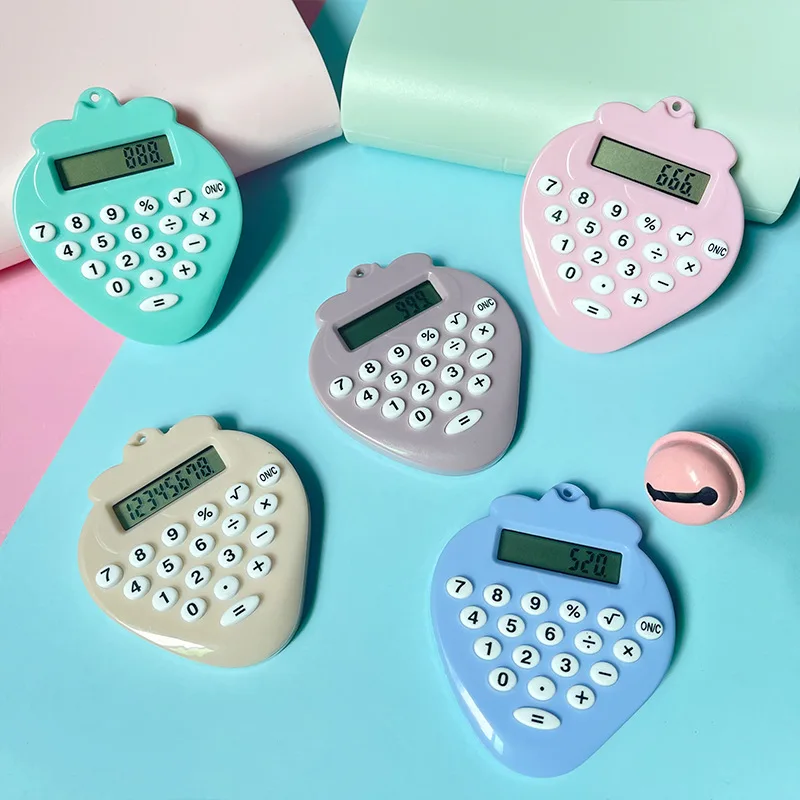 Small Cute Strawberry Calculator Silicone Button Take Your Computer ...