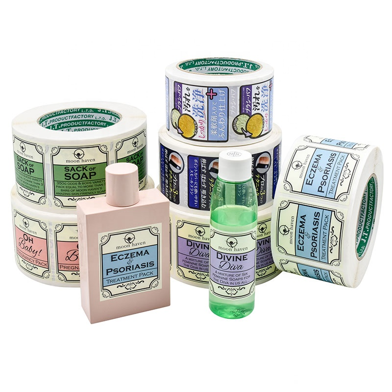 Custom Printed Logo Transparent Logo Labels Sticker With Gold Stamp ...