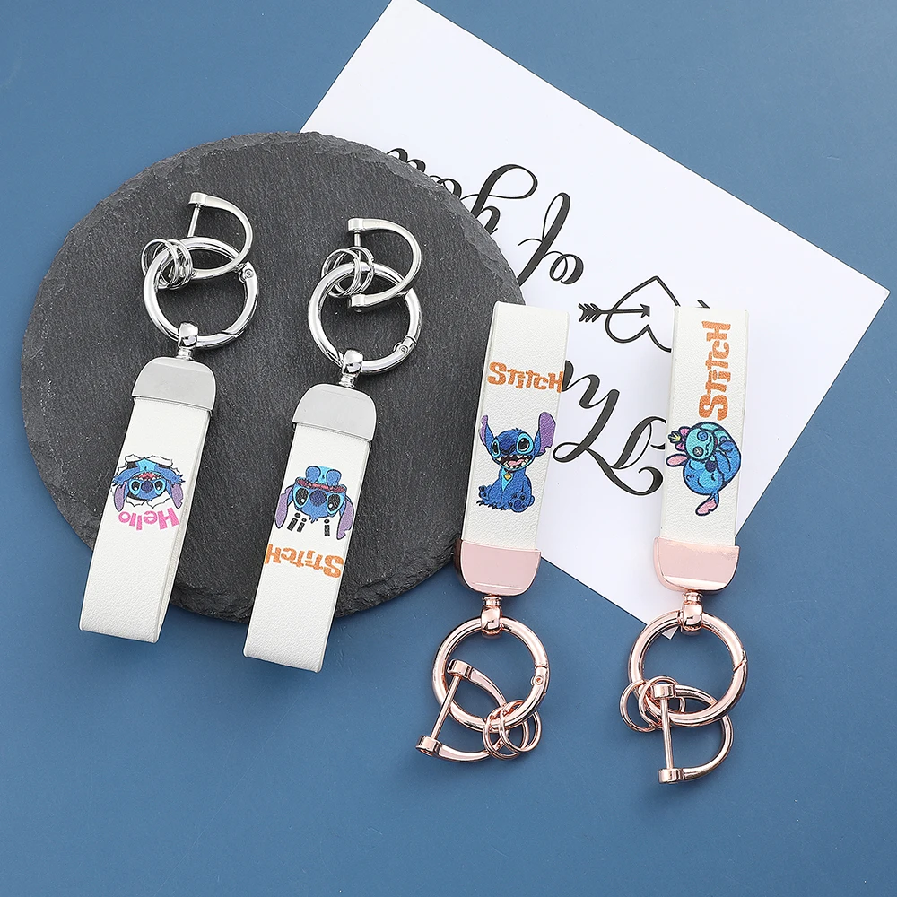 Detachable Anime Kawaii Disneys Stitch Keychains Custom Metal Key Ring ...