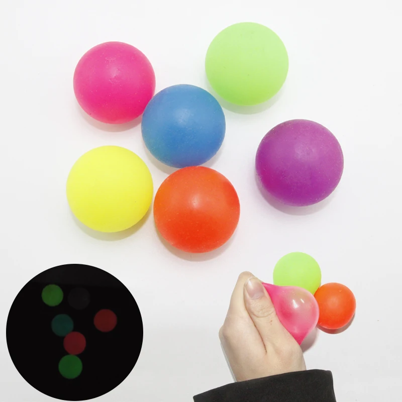 Glow In The Dark Slowly Fall Ball Luminous Sticky Stress Sensory ...