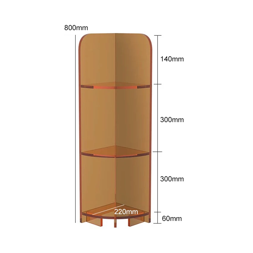 Minimalist Triangle Acrylic Display Rack Multi-story Floor Stand For ...