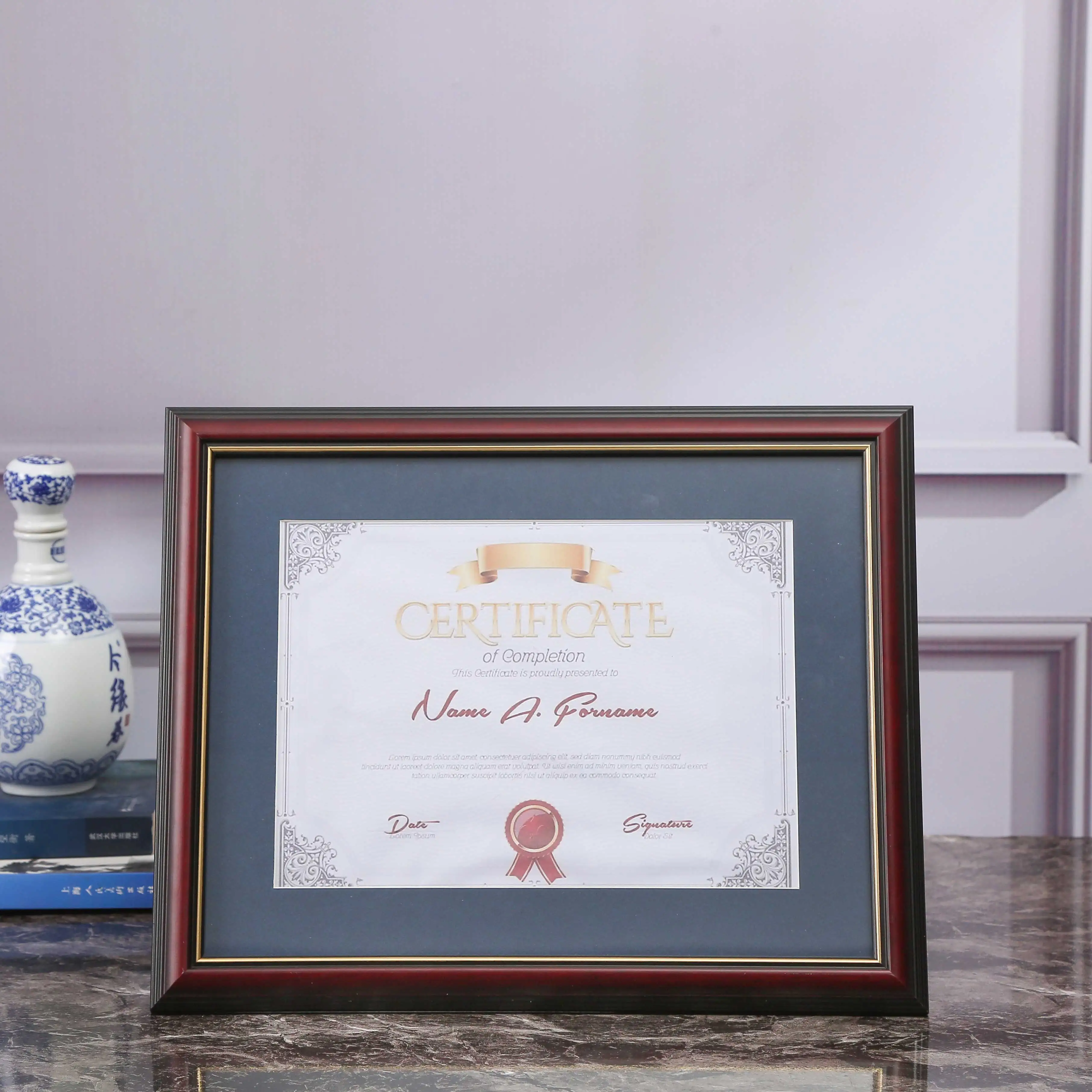 Multi-Color Wooden Diploma & Certificate Frame with Tassel Rectangular ...