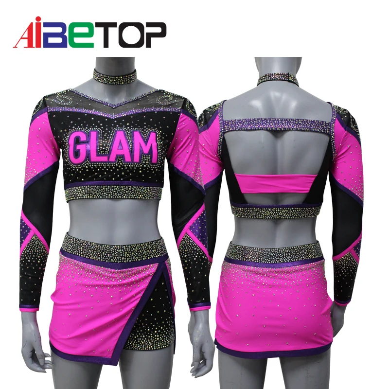 All Star Cheerleading Uniforms Top And Short 2 Pieces For Girls Kids ...