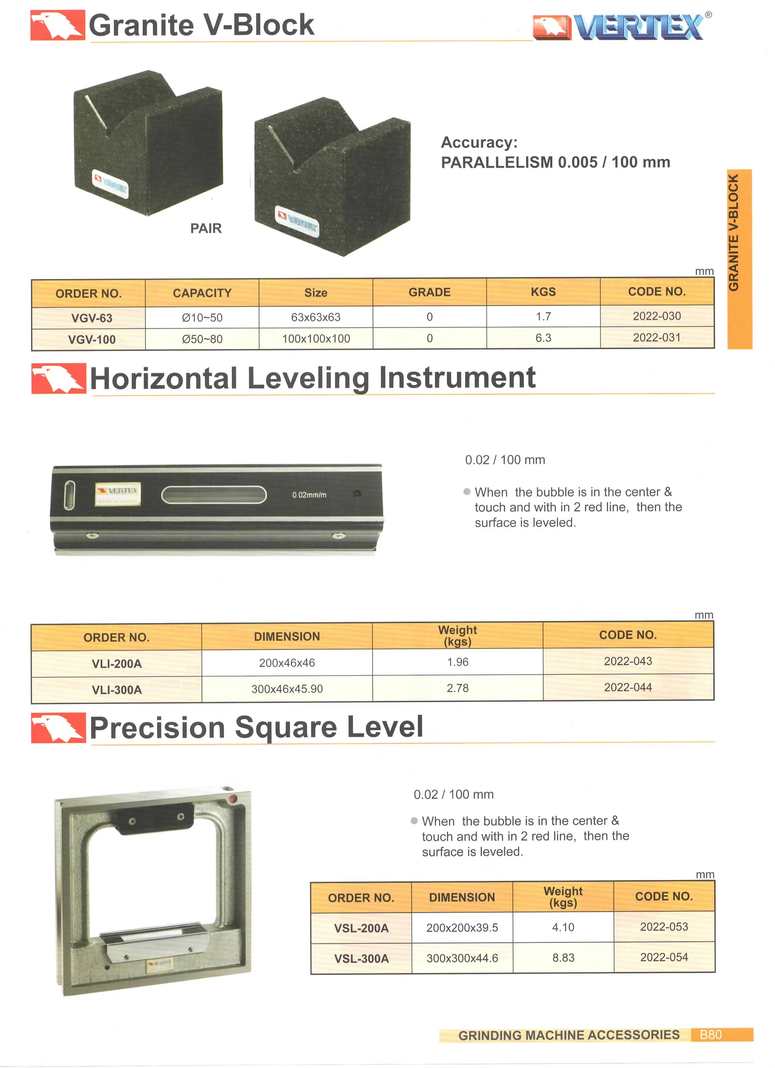 VERTEX Horizontal Leveling Instrument VLI-200A - 0.02 Accuracy