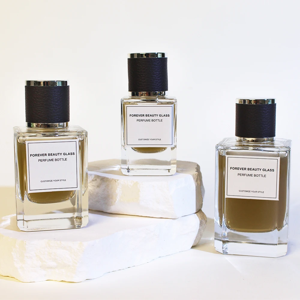 European Minimalist Style Luxury Empty Perfume Glass Bottles Square ...