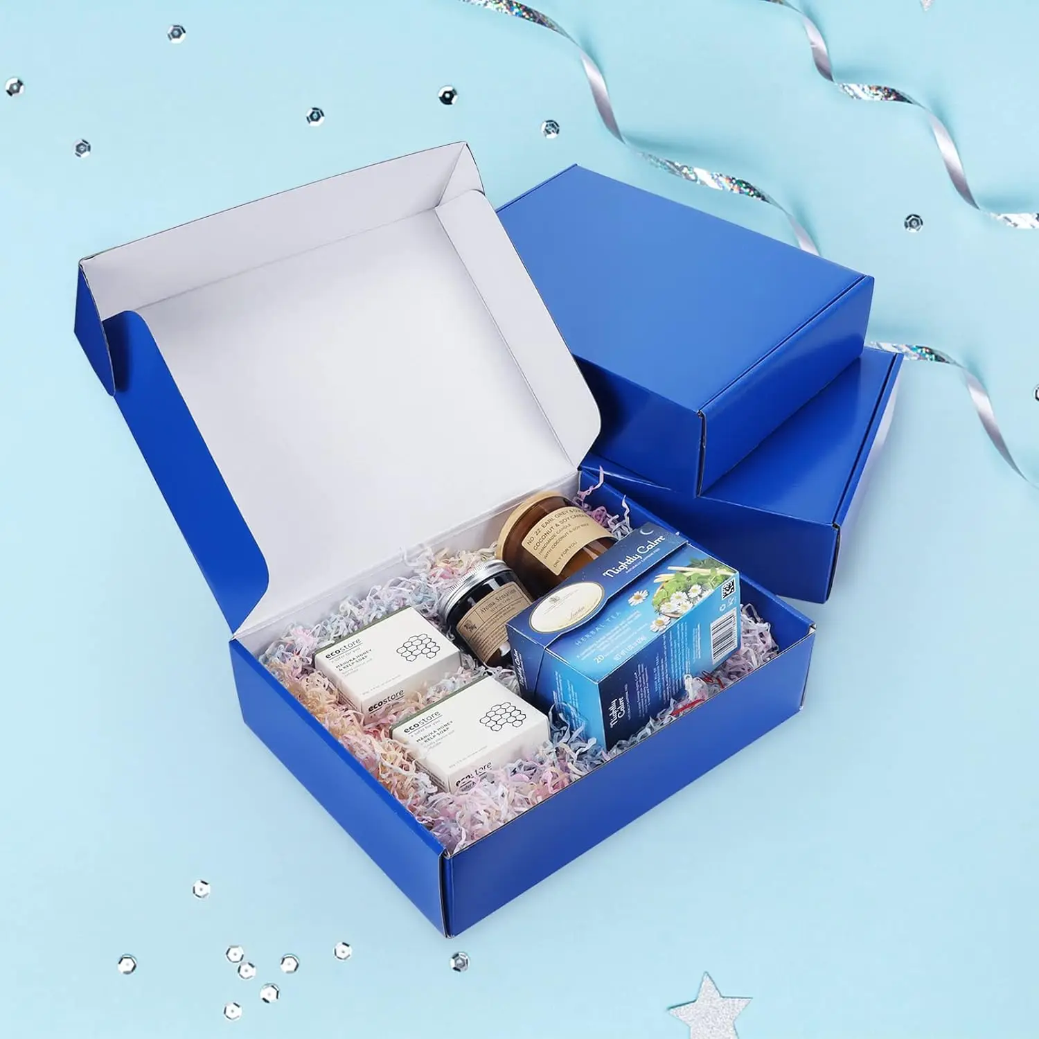 12x9x3 Inch Medium Blue Shipping Boxes Custom Carton Boxes With Logo ...