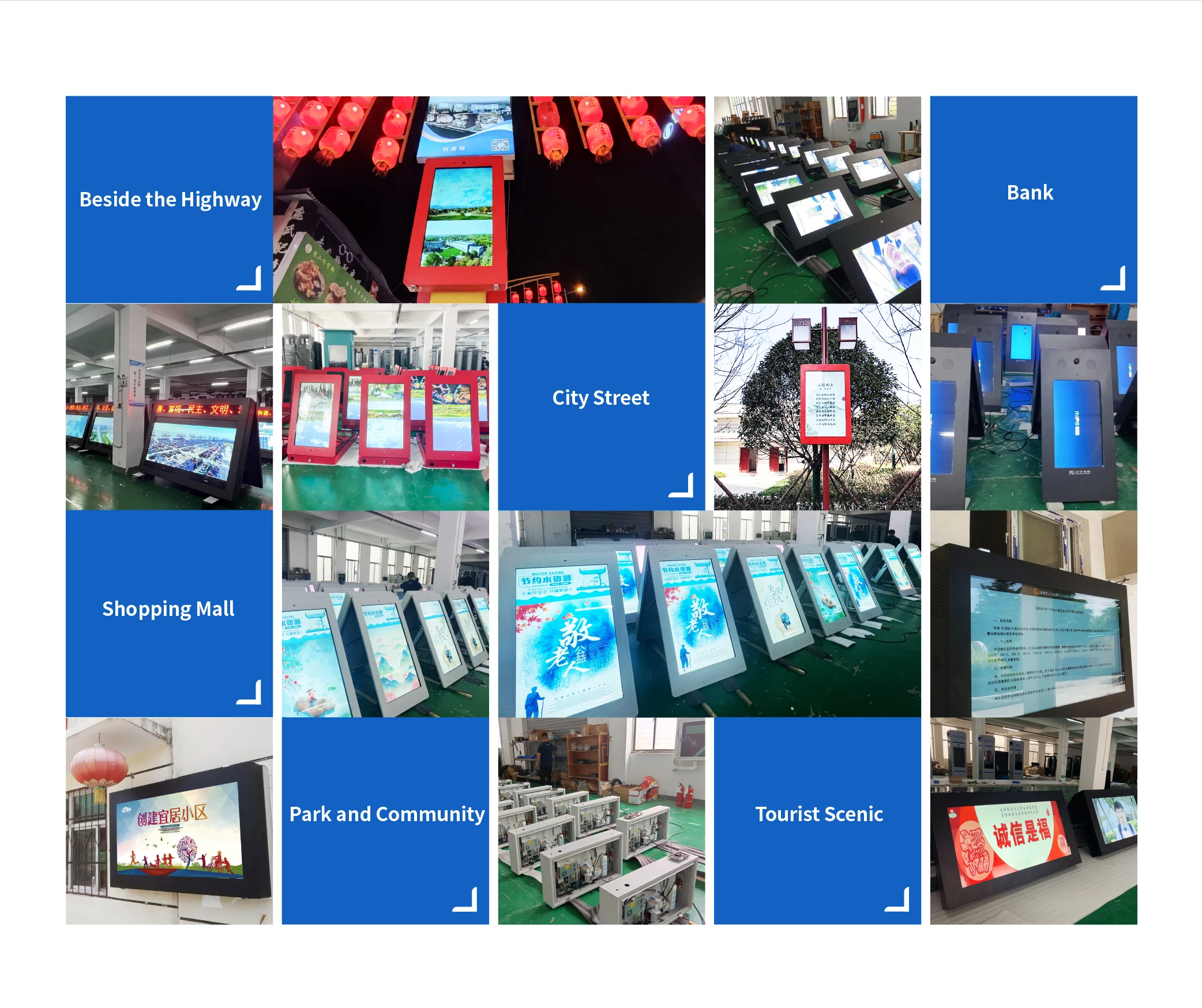 High Brightness HD LCD Kiosk Digital Signage Outdoor Road Street Use ...