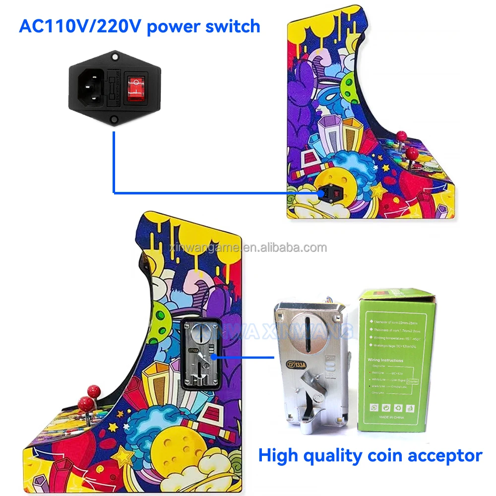 Pandora Saga DX Plus 26800 Games Coin Pusher Arcade Machine Bartop 22 ...