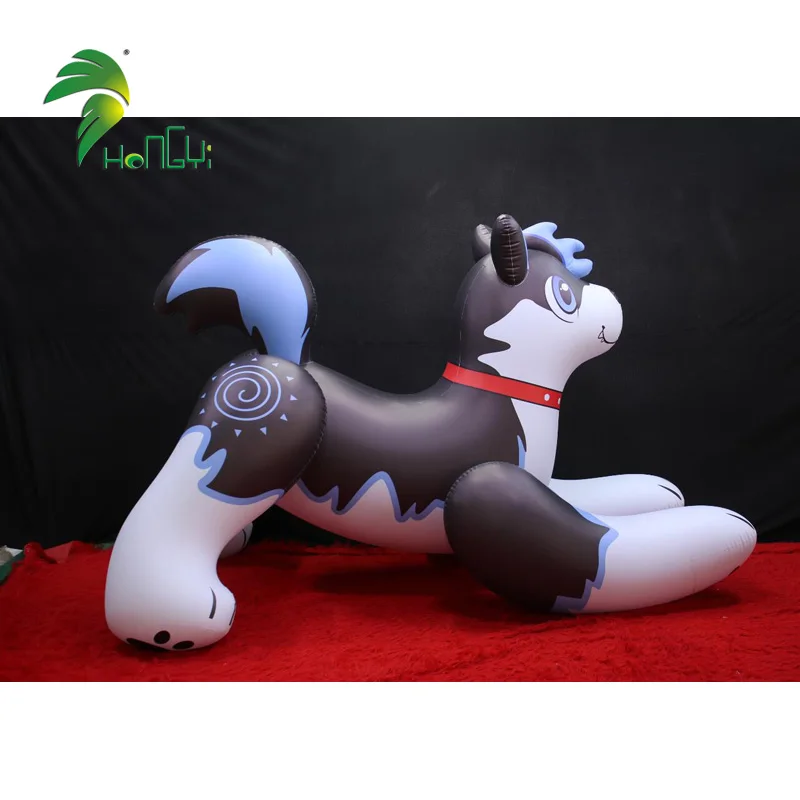 New Design OEM Wolf Custom Inflatable Black and Blue Husky Dog ...