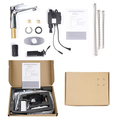 Touchless Automatic Bathroom Wash Basin Mixer Faucet Brass Water Tap ...