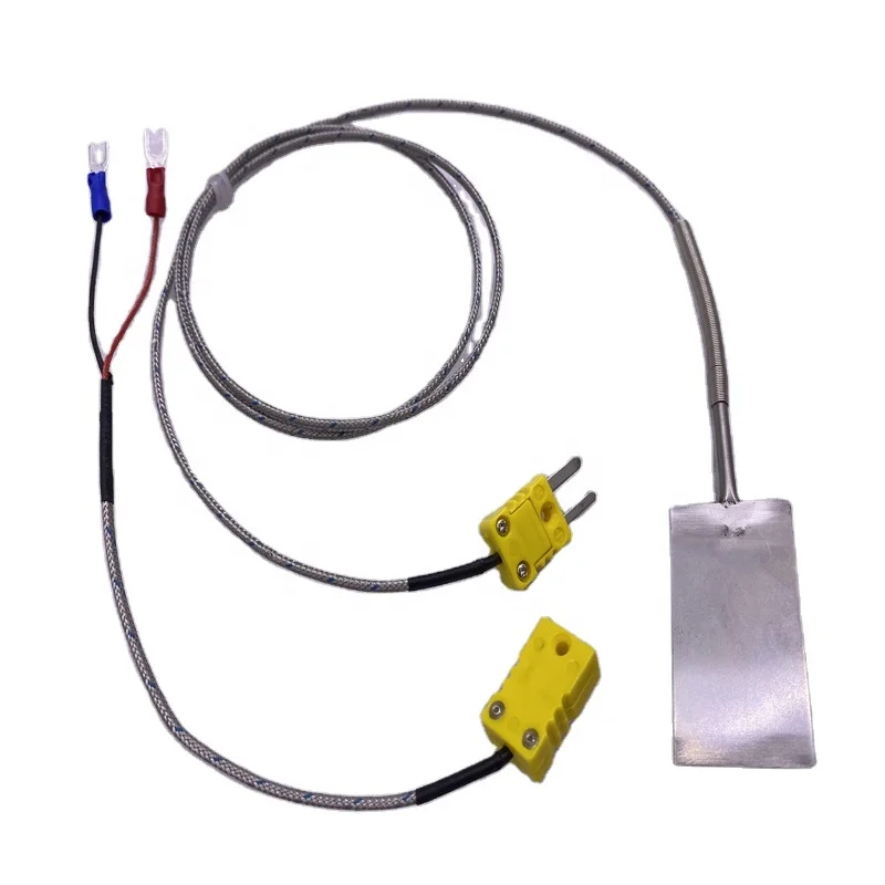 Stainless steel Temperature sensor plate tip probe type K thermocouple ...