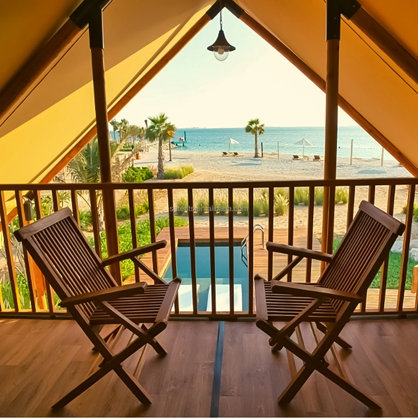 Sepi Custom 2024 Outdoor Waterproof Wooden Pole Family Canvas Tent ...