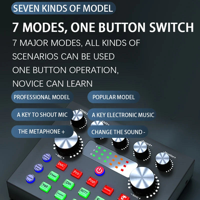 V8s Sound Card - Professional Audio Interface for Live Broadcast