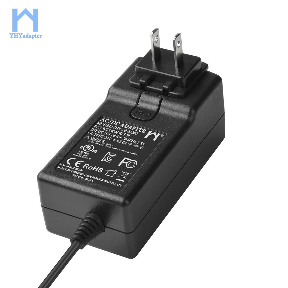 Hot Selling 24 Volt 60w Ac/dc Adapter 1a/2a/2.5a/3a Wall-mounted Desktop Interchangeable Power ...