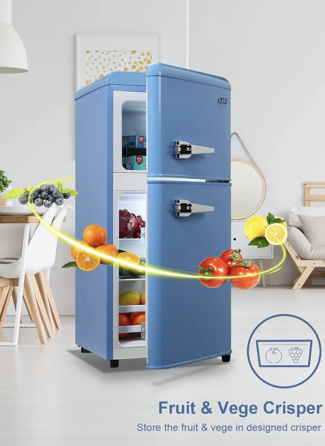 Wholesale 86L Compact Refrigerator Double Doors Household Freezer ...
