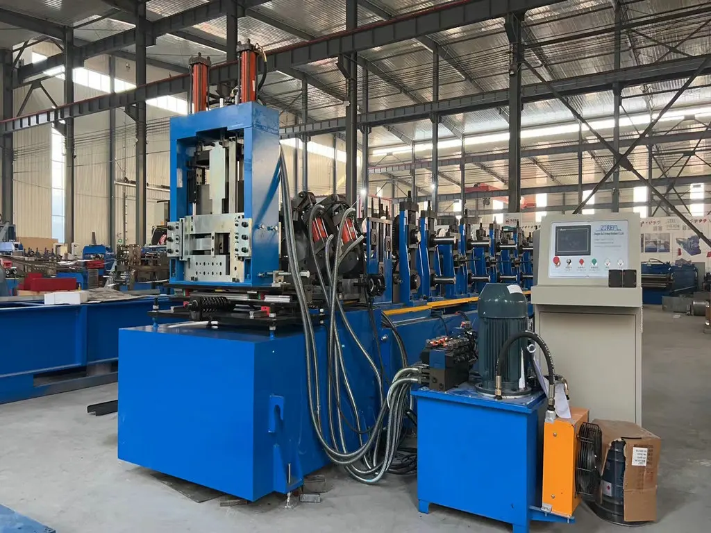 Heavy Duty CZ Purlin Automatic Roll Forming Machine US Area Automatic c Z Two in One Purlin ...