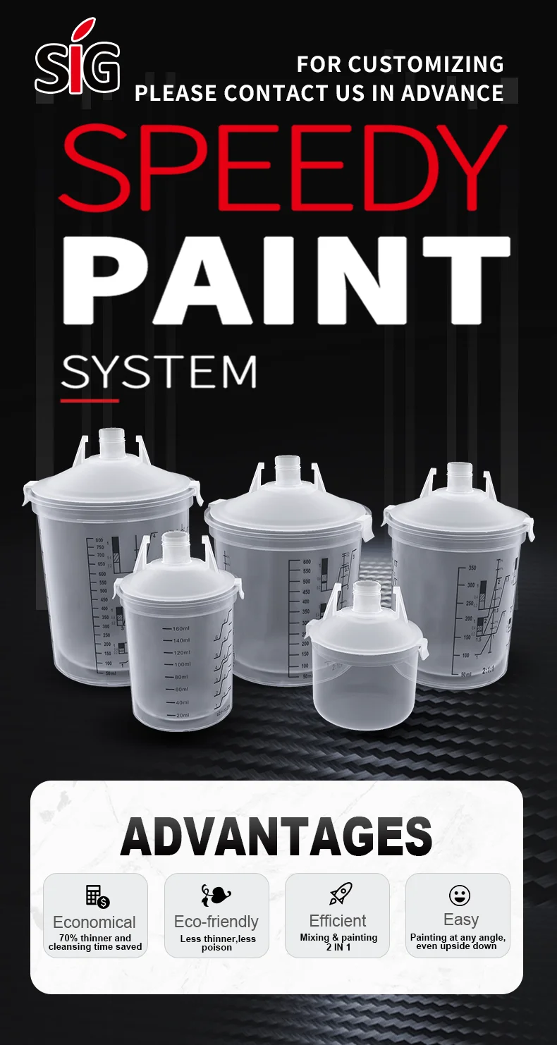Professional Sprayer Car Paint Mixing System Automotive Spray Guns Cups ...