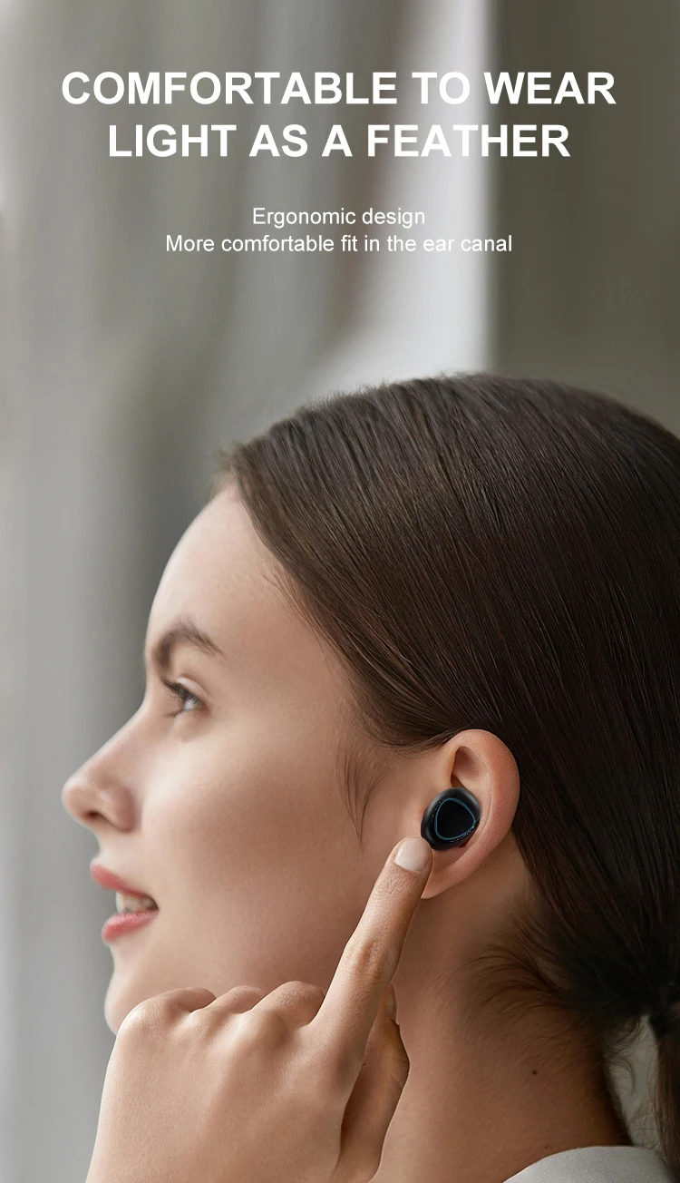 M10 True Wireless Earbuds - in-Ear Headphone with Power LED