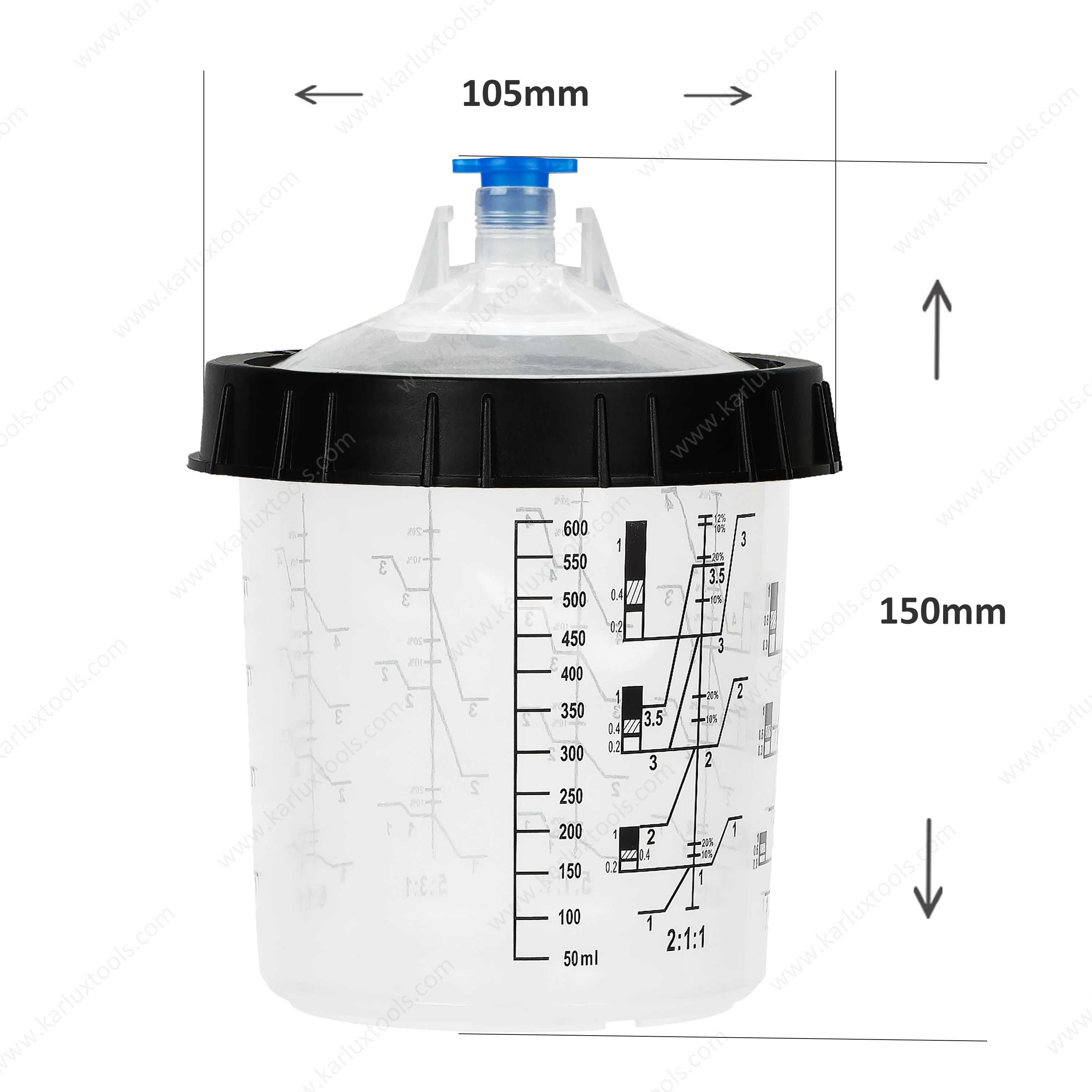 600ml Paint Mixing Cup Complete Kit Disposable Painting Cup For Air ...
