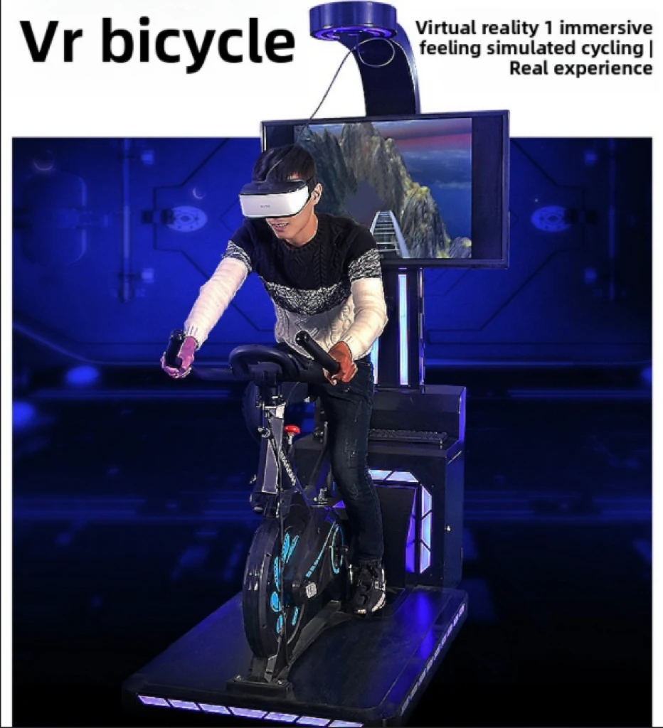 Large Metal 9DVR VR Racing Bikes Indoor Cycling Simulator for Fitness ...