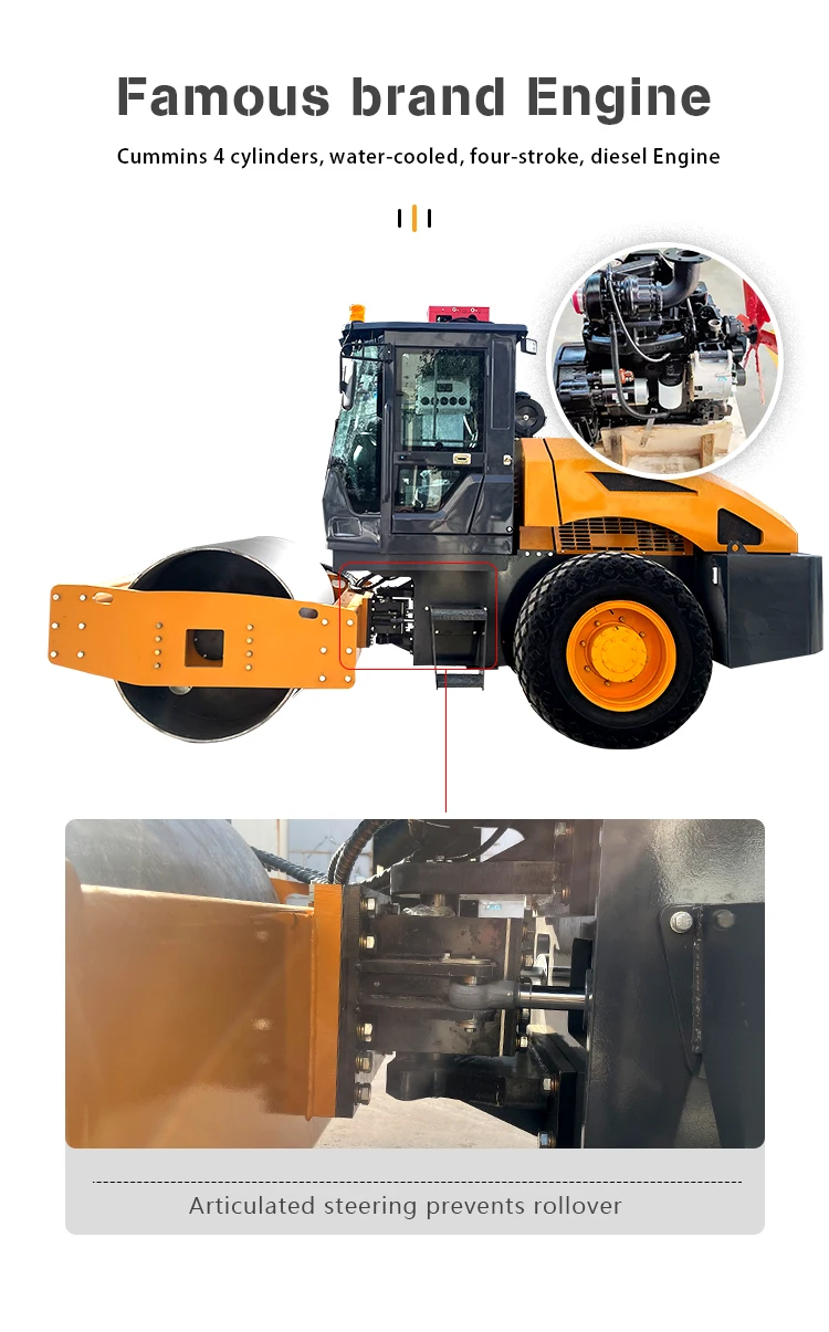 Heavy Duty Road Roller Compactor Hydraulic 6 Ton Options Mini Small ...