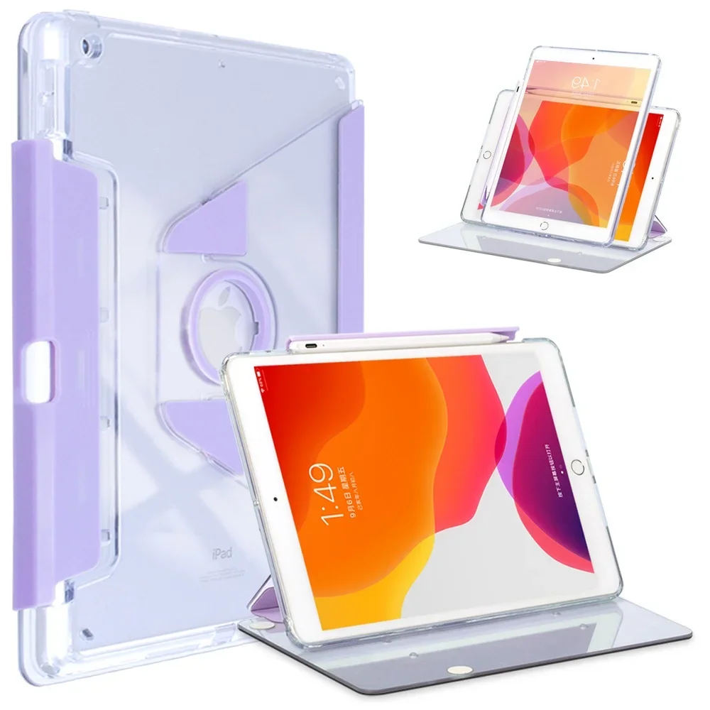 360 Rotation Clear Acrylic Case For Ipad 10th 10.9 Pro 11 Clear Case ...