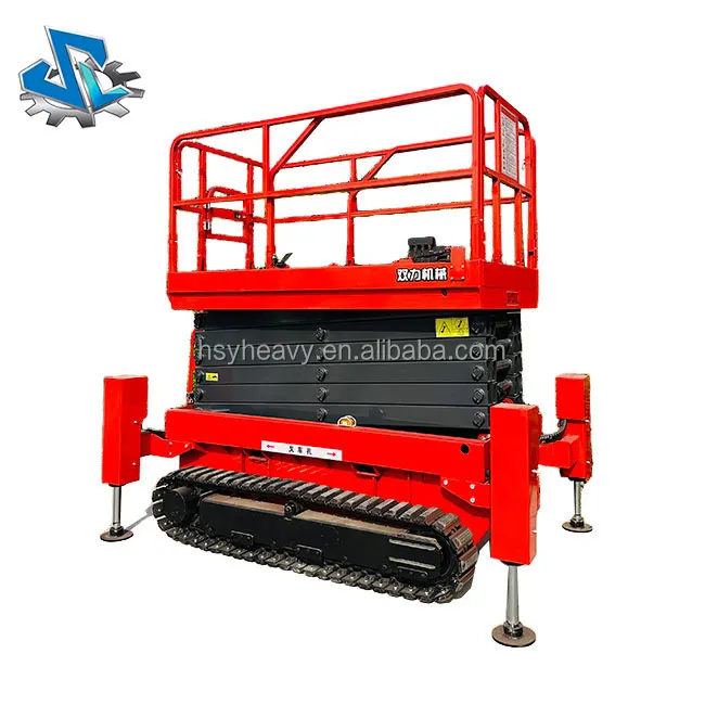China Scissor Lifting Working Platform Self Propelled All Terrain Track ...