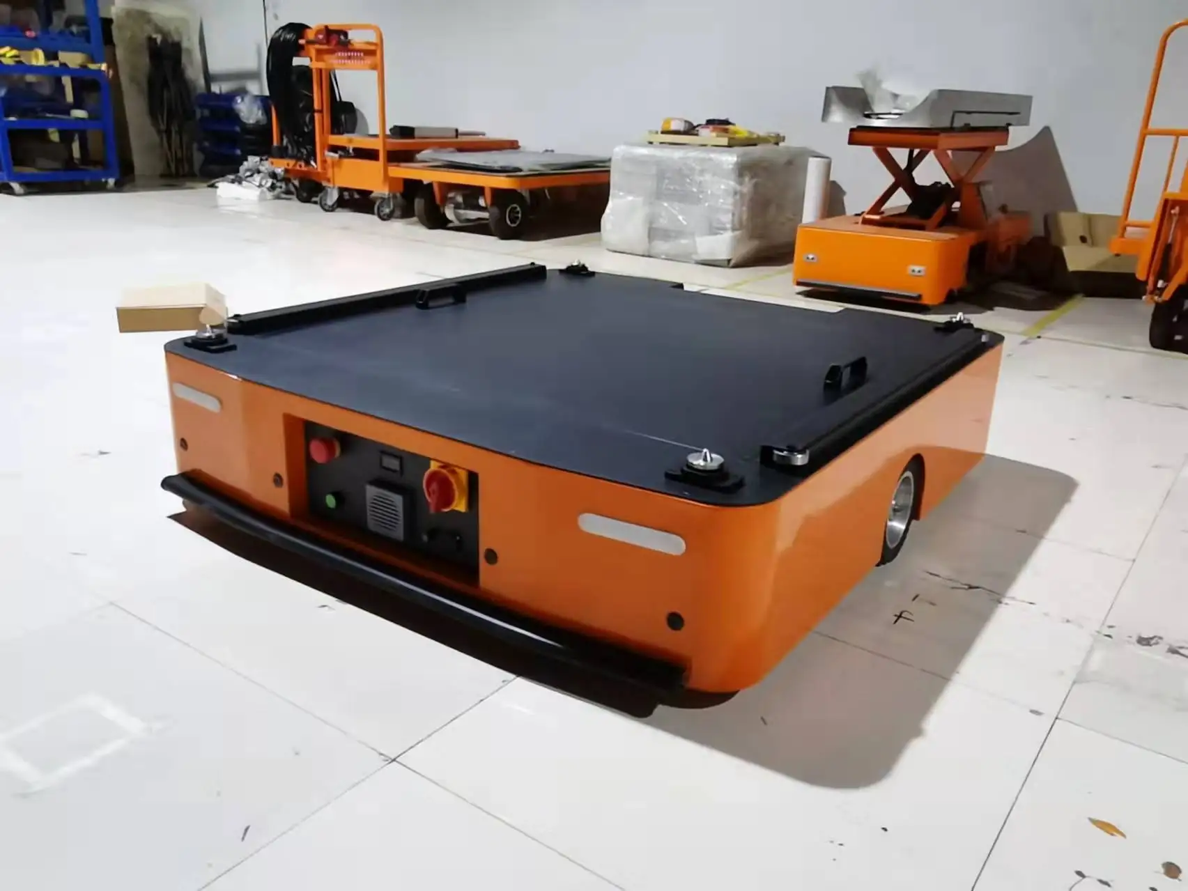 Intelligent QR Code Navigation AGV Robot for Warehouses