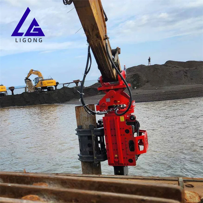 Heavy-duty Excavator-mounted Pile Driver Side Grip Pile Driver ...