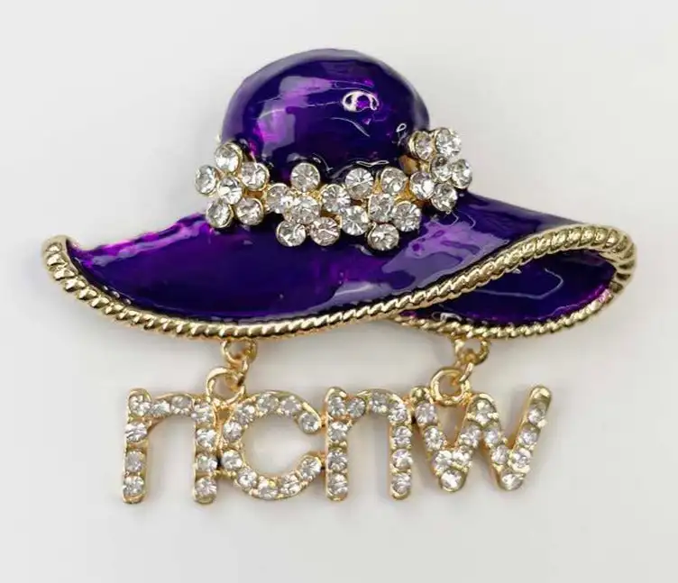 National Council Of Negro Women Jewelry Purple Rhinestone Ncnw Pins ...