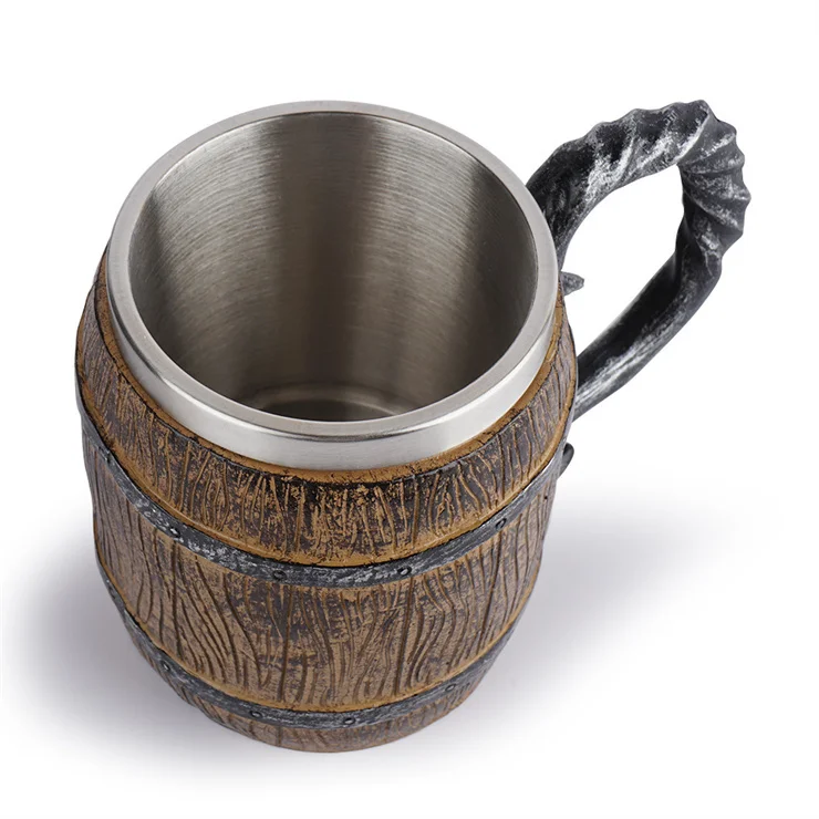 Medieval Beer Mug - Handmade Wooden Barrel Beer Steins