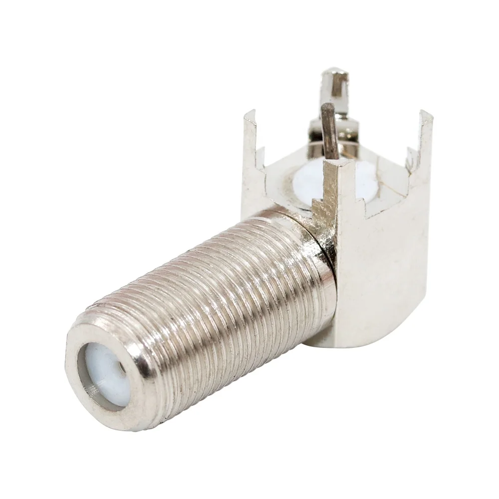 F Female Right Angle Solder For Pcb Mount Rf Connector - Buy F Type ...
