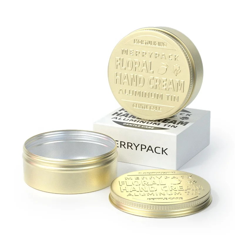 250ml 250g Matte Gold Steel Seal Cream Container Packaging Metal Tin ...