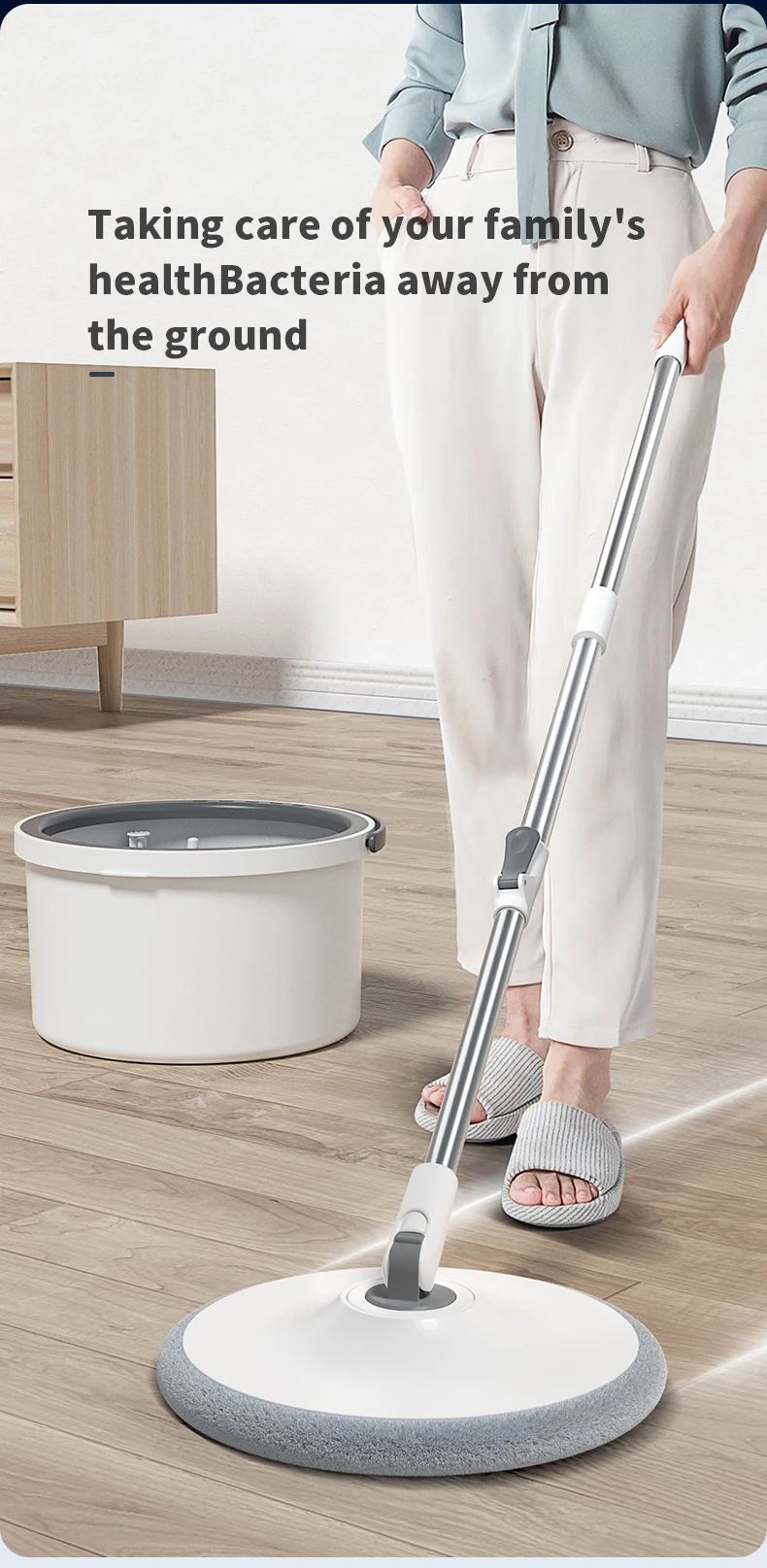 Hand Free Bucket Mops - Efficient Floor Cleaning Tools