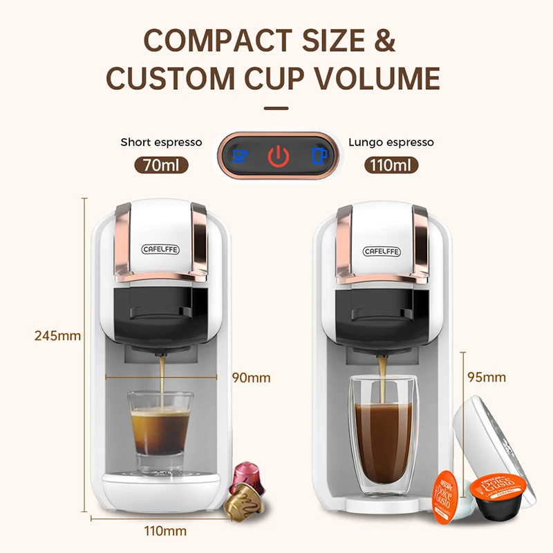 Cafelffe Multi Capsule Coffee Machine Maker Cold Brew 4 In 1 Compatible ...